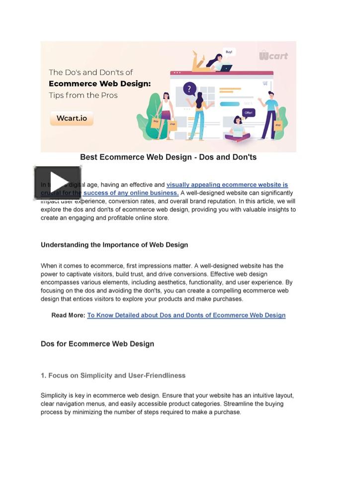 PPT – Best Ecommerce Web Design - Dos and Don'ts PowerPoint ...