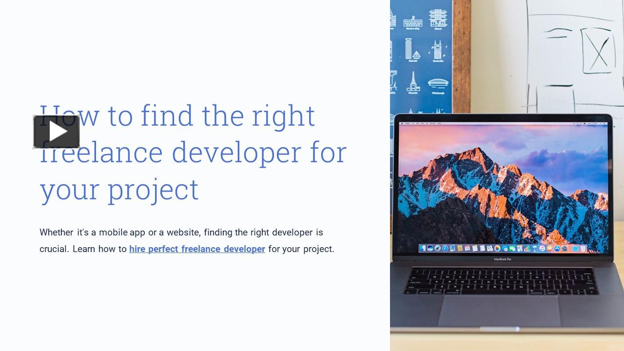 PPT – How to Find the Right Freelance Developer for your Project PowerPoint presentation | free ...