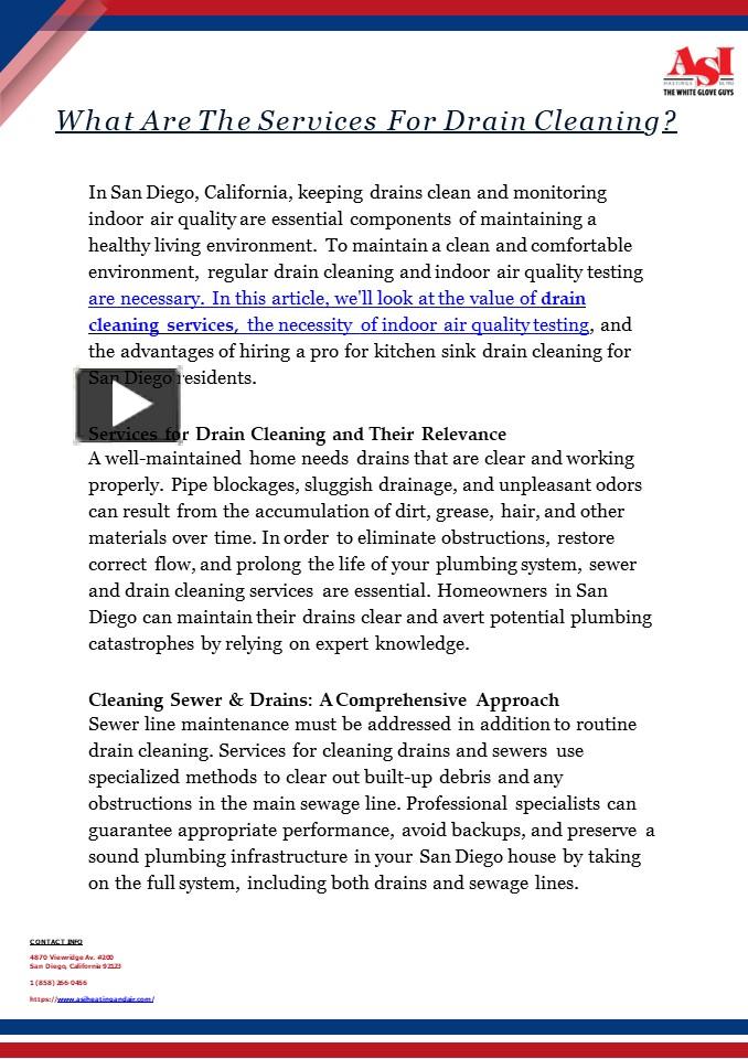 PPT – What are the services for drain cleaning? PowerPoint presentation | free to download - id ...