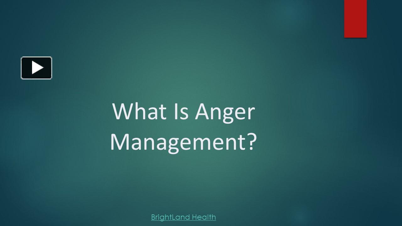 What is Anger Management presentation | free to download