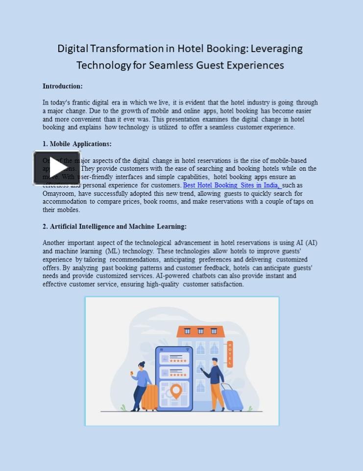 PPT – Digital Transformation in Hotel Booking: Leveraging Technology ...