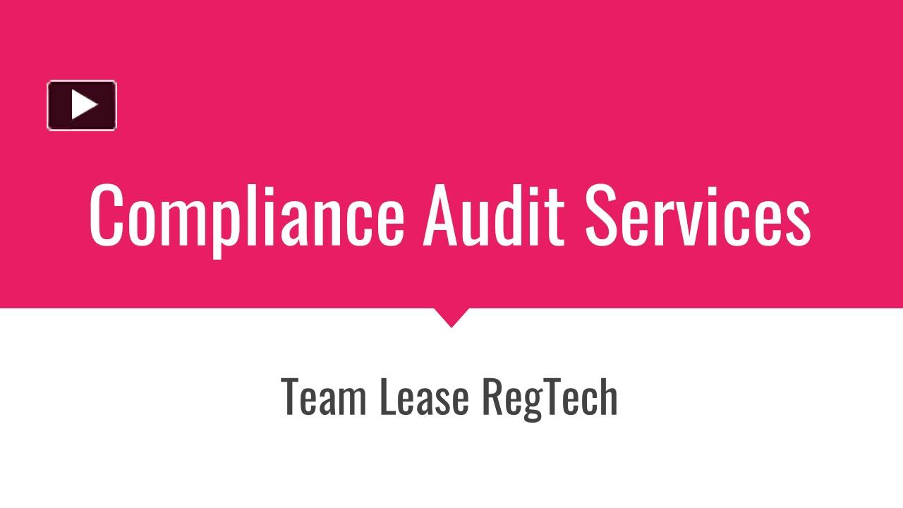 Compliance Audit Service presentation | free to download