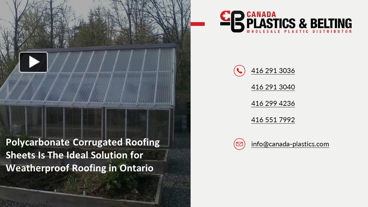 PPT – Polycarbonate Corrugated Roofing Sheets: The Ideal Solution for Weatherproof Roofing in ...