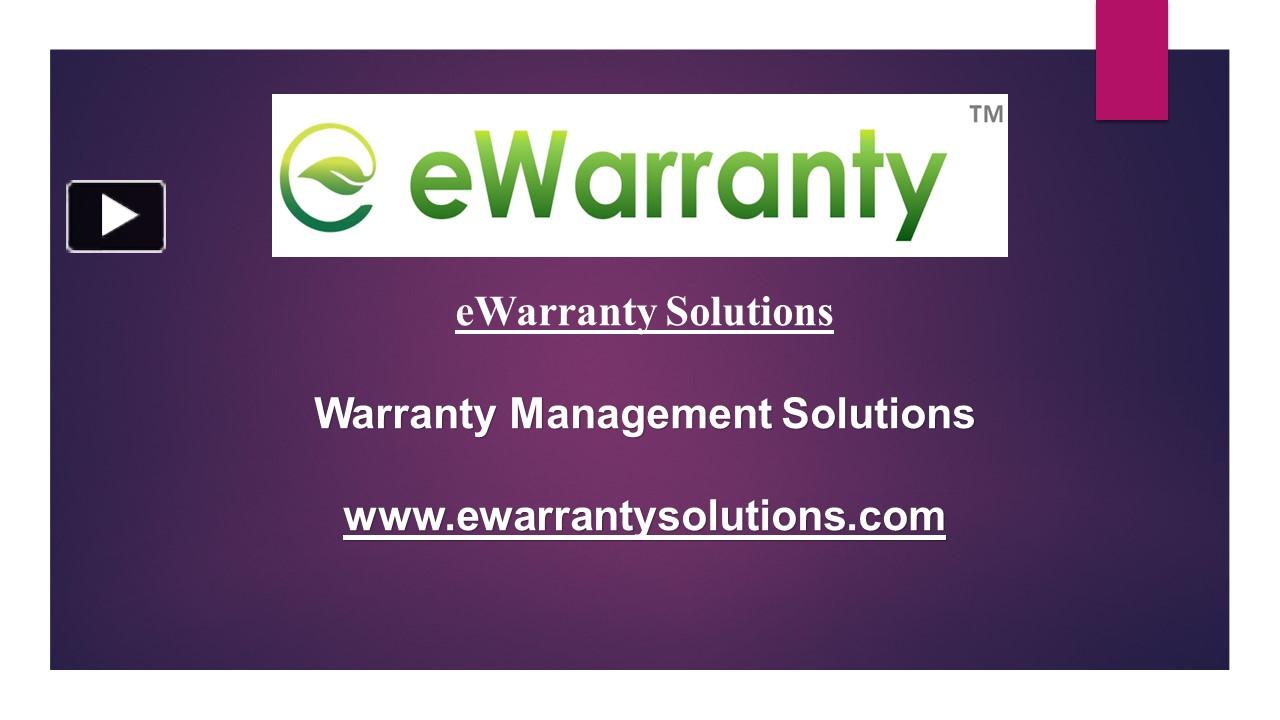 PPT – Warranty Management Solutions PowerPoint presentation | free to ...