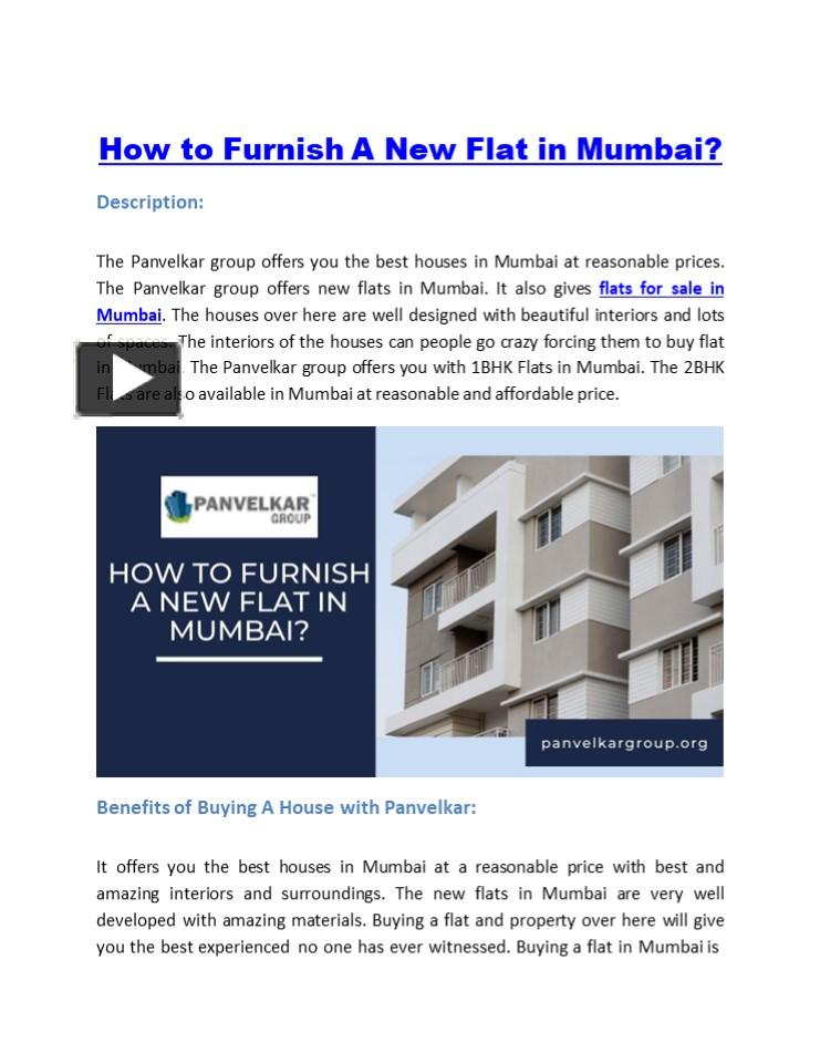 PPT – How to Furnish A New Flat in Mumbai? PowerPoint presentation ...