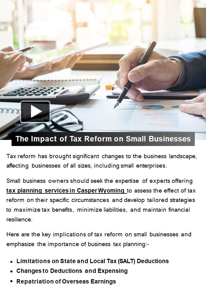 PPT – The Impact of Tax Reform on Small Businesses PowerPoint presentation | free to download ...