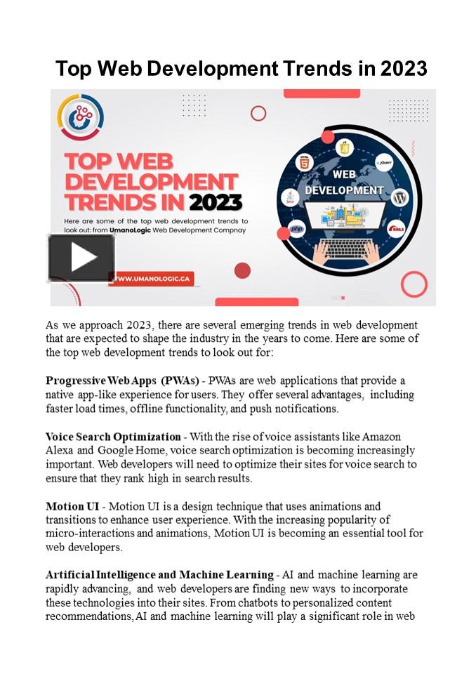 Web development company | Umano Logic presentation | free to download