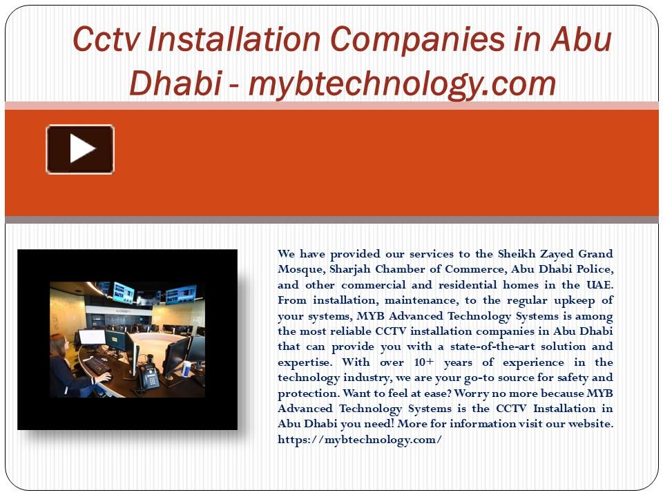 PPT – Cctv Installation Companies in Abu Dhabi - mybtechnology.com PowerPoint presentation ...