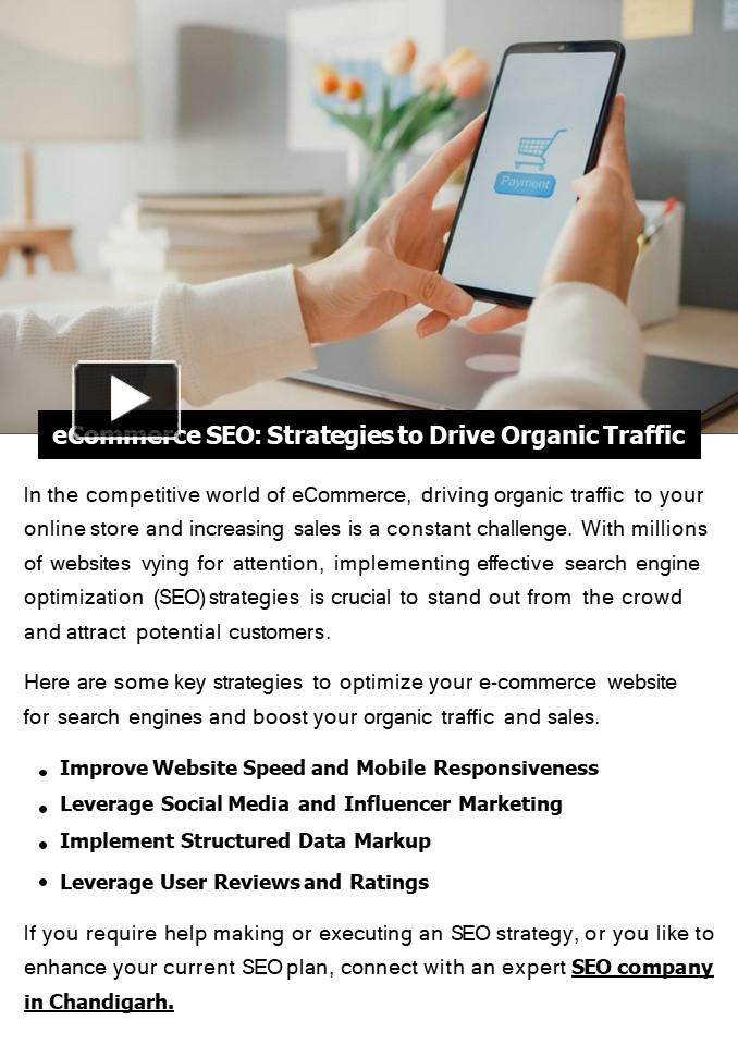 eCommerce SEO: Strategies to Drive Organic Traffic presentation | free to download
