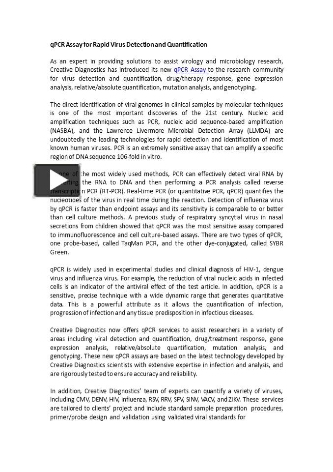PPT – qPCR Assay for Rapid Virus Detection and Quantification PowerPoint presentation | free to ...