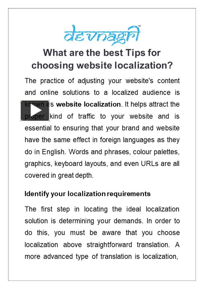 PPT – What are the best Tips for choosing website localization? PowerPoint presentation | free ...