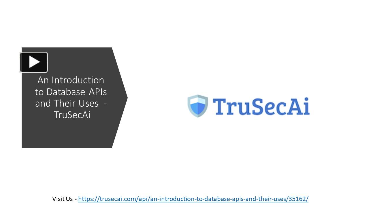 Ppt An Introduction To Database Apis And Their Uses Trusecai 1017