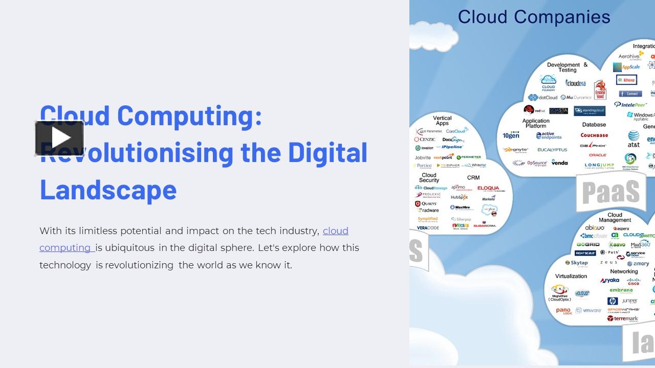 PPT – Cloud-Computing-Revolutionising-the-Digital-Landscape PowerPoint presentation | free to ...