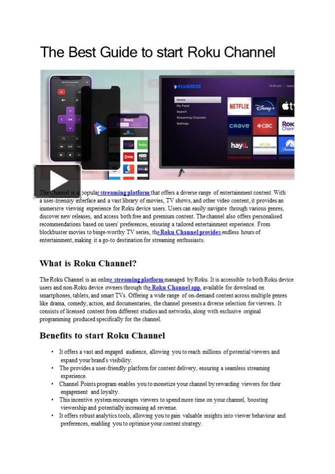 PPT – The Best Guide to start Roku Channel PowerPoint presentation | free to download - id ...