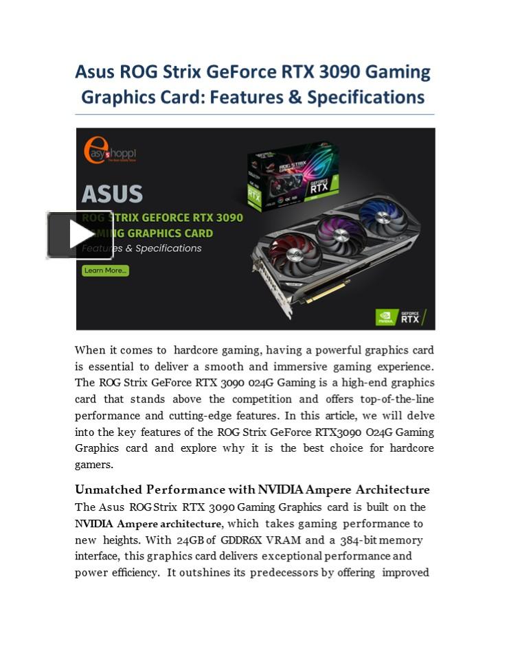 ASUS ROG Strix RTX3090 O24G Gaming presentation | free to download