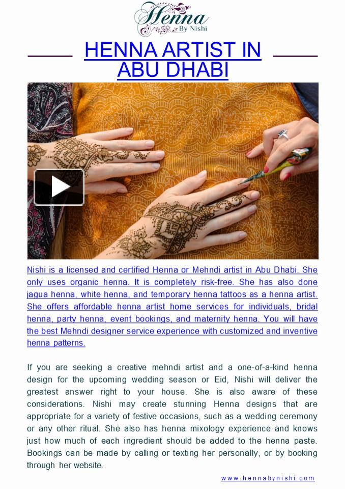 PPT – Henna Artist in Abu Dhabi | Henna By Nishi PowerPoint presentation | free to download - id ...