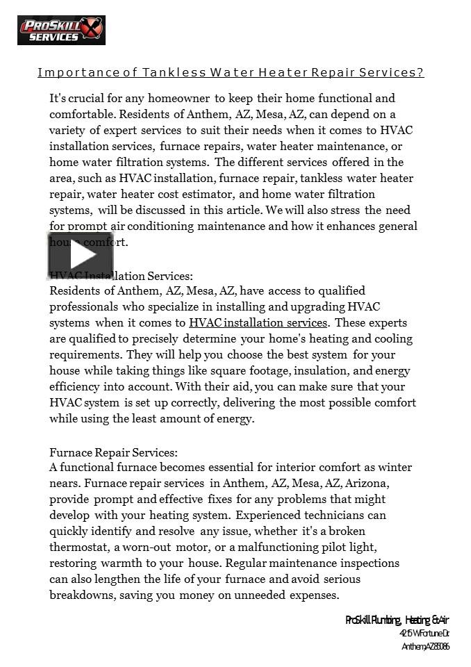 PPT – Importance of Tankless Water Heater Repair Services? PowerPoint presentation | free to ...