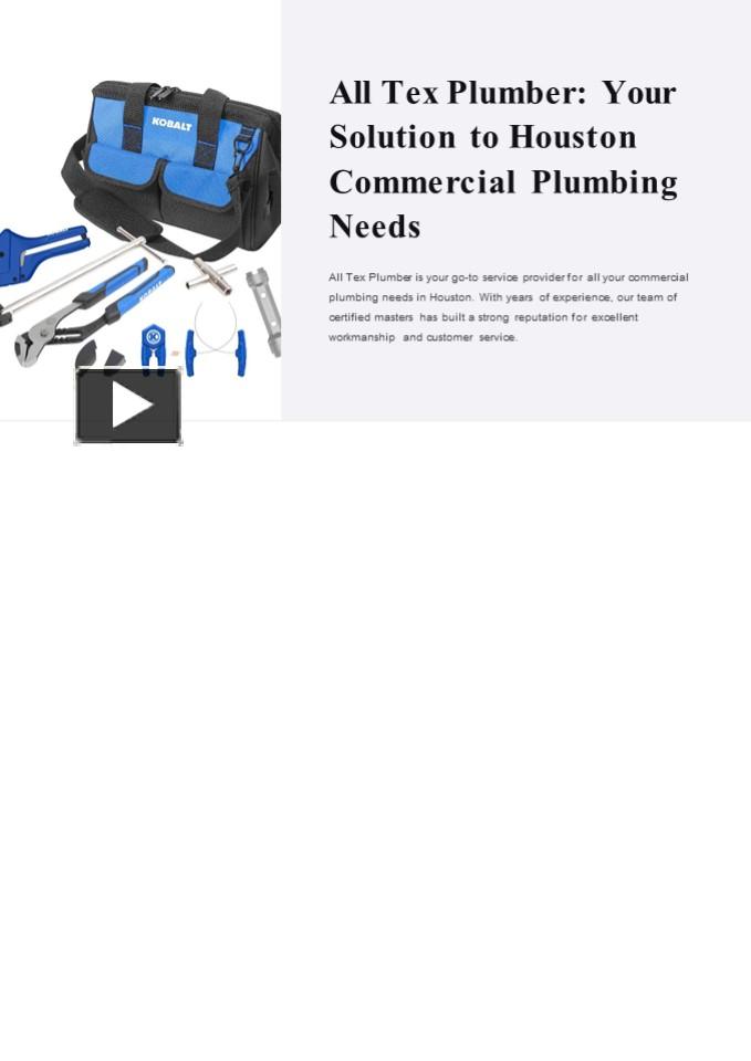 PPT – Master Plumber Houston PowerPoint presentation | free to download - id: 9735f3-MGE3M
