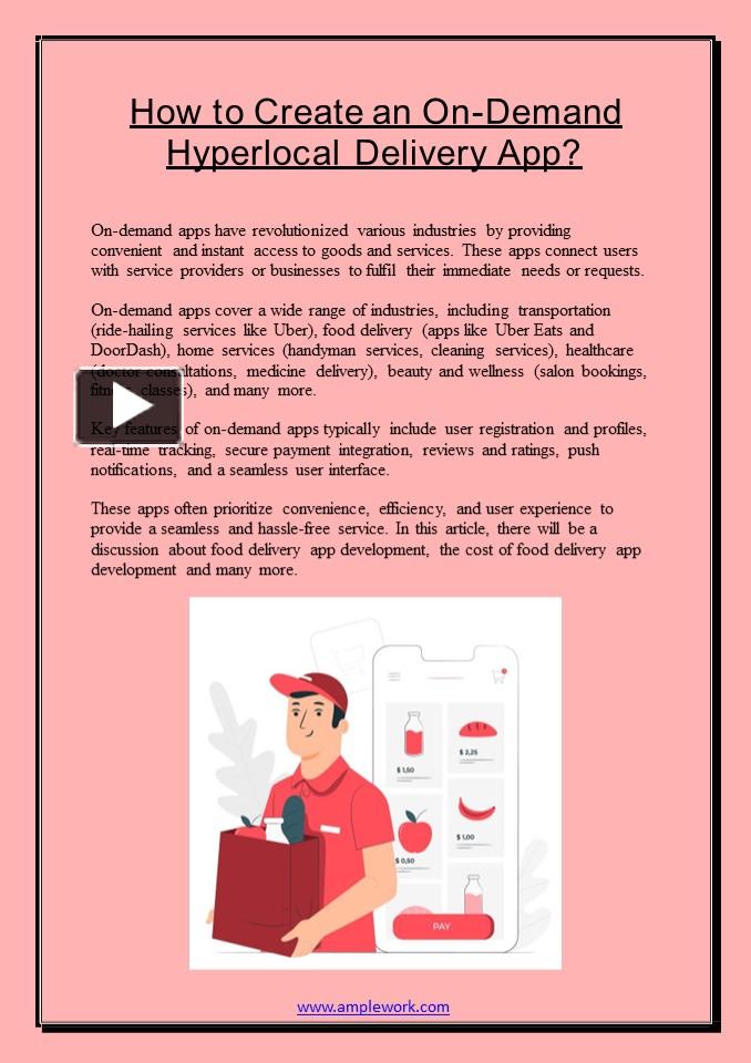 PPT – How to Create On-Demand Hyperlocal Delivery App? PowerPoint presentation | free to ...