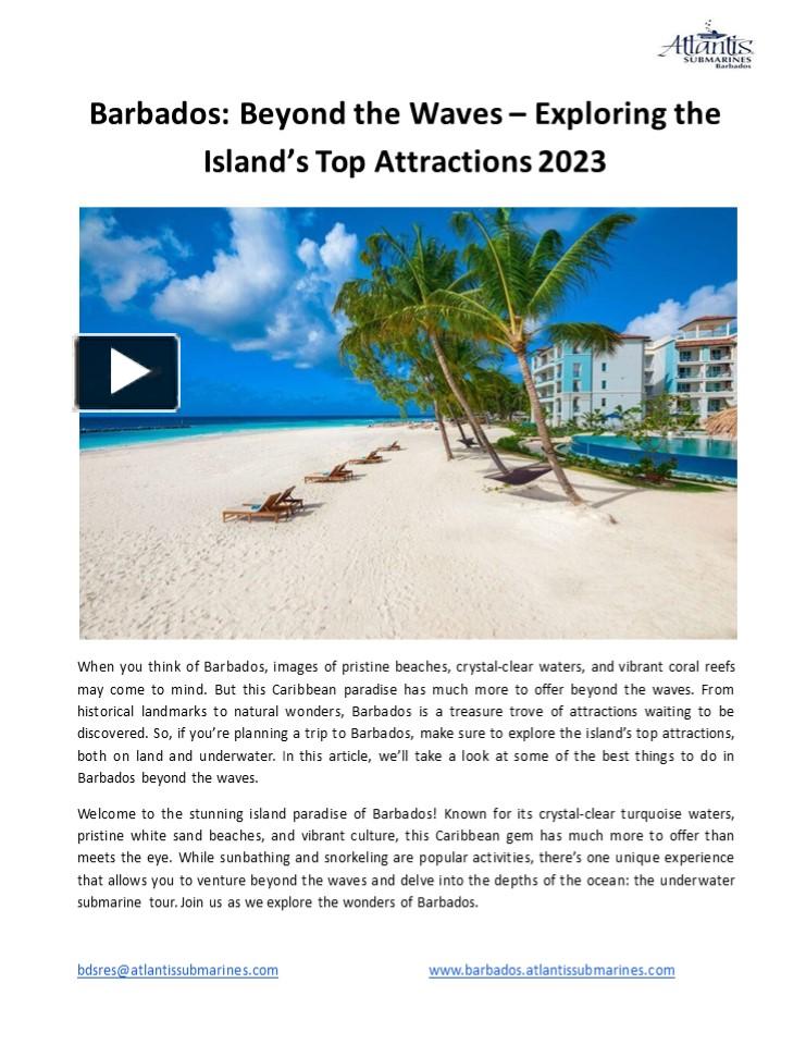 Barbados: Beyond the Waves – Exploring the Island’s Top Attractions ...