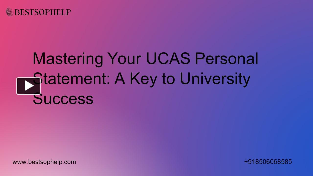 UCAS personal statement presentation | free to download