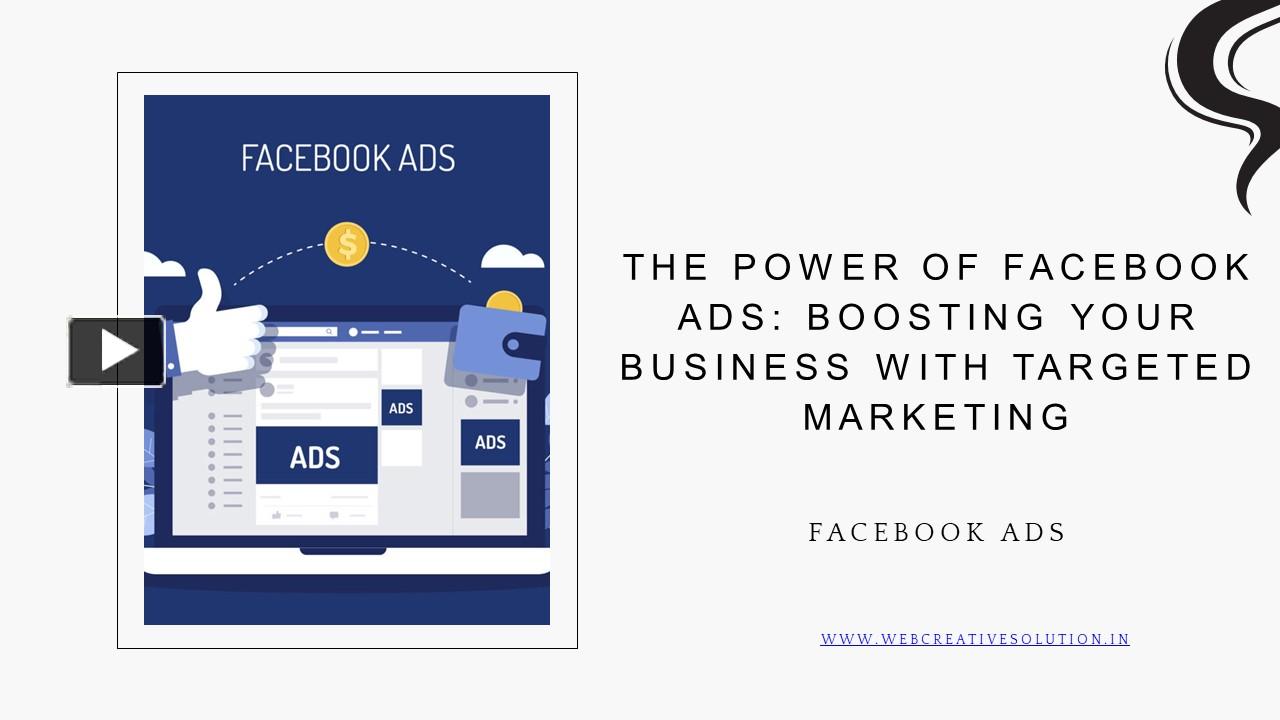 PPT – Boosting Your Business with fb ads | web creative solution ...