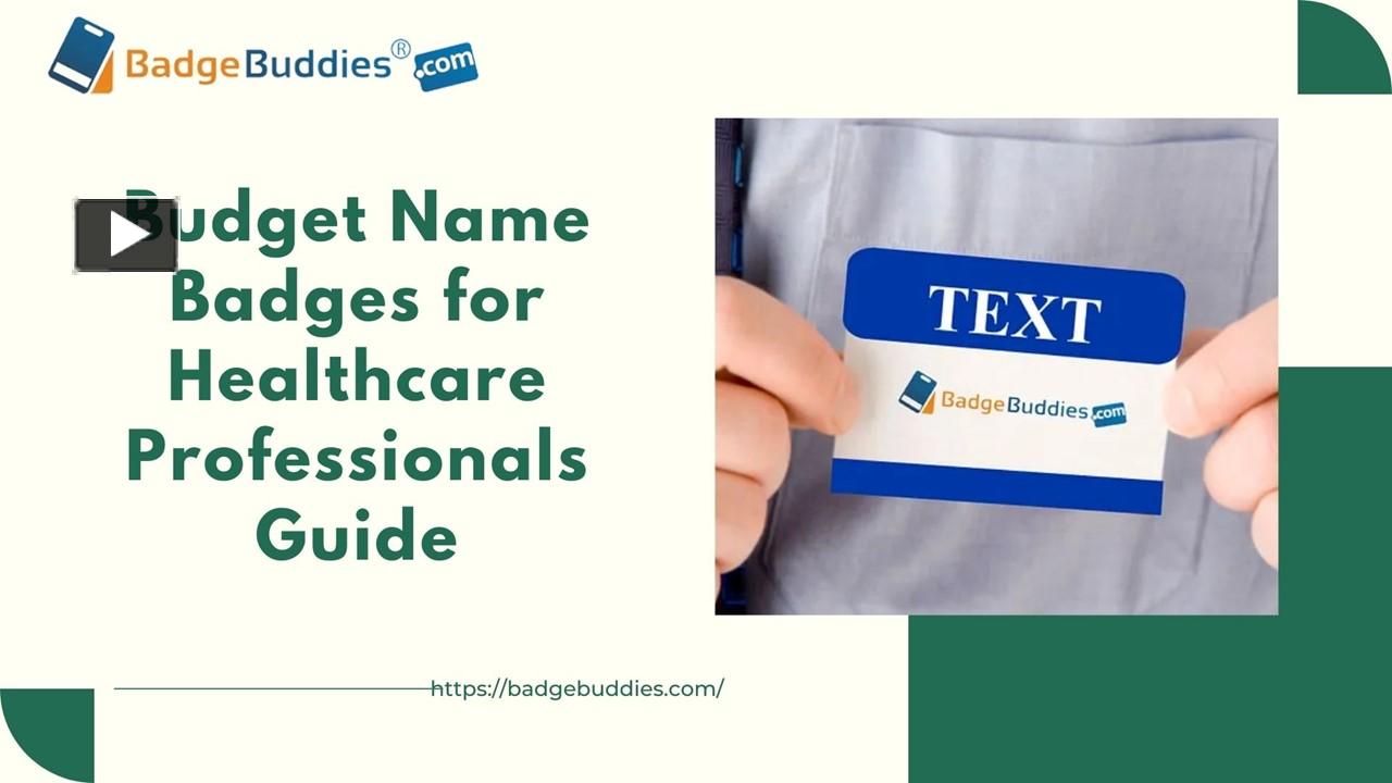 PPT – How to Get Hospital Badges for Healthcare Professionals on a Budget? PowerPoint ...