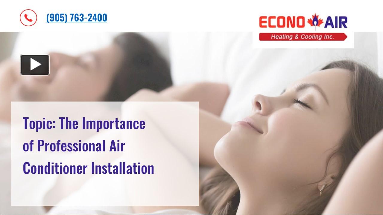 PPT – The Importance of Professional Air Conditioner Installation PowerPoint presentation | free ...