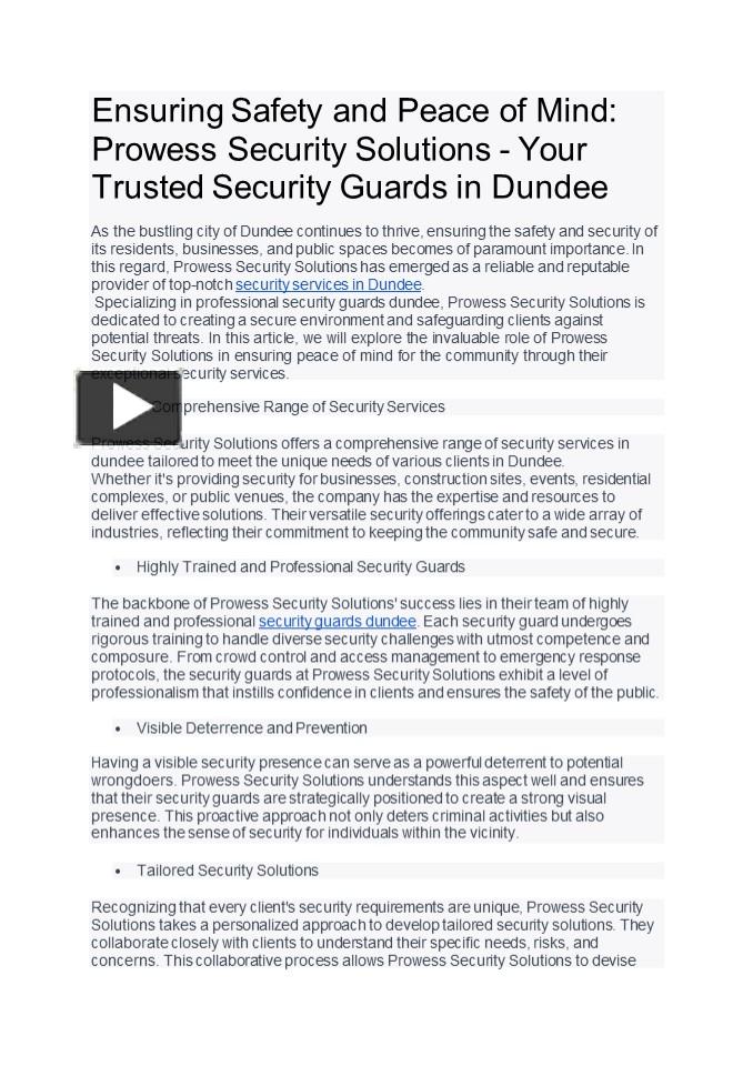 PPT – Ensuring Safety and Peace of Mind PowerPoint presentation | free to download - id: 973ebe ...