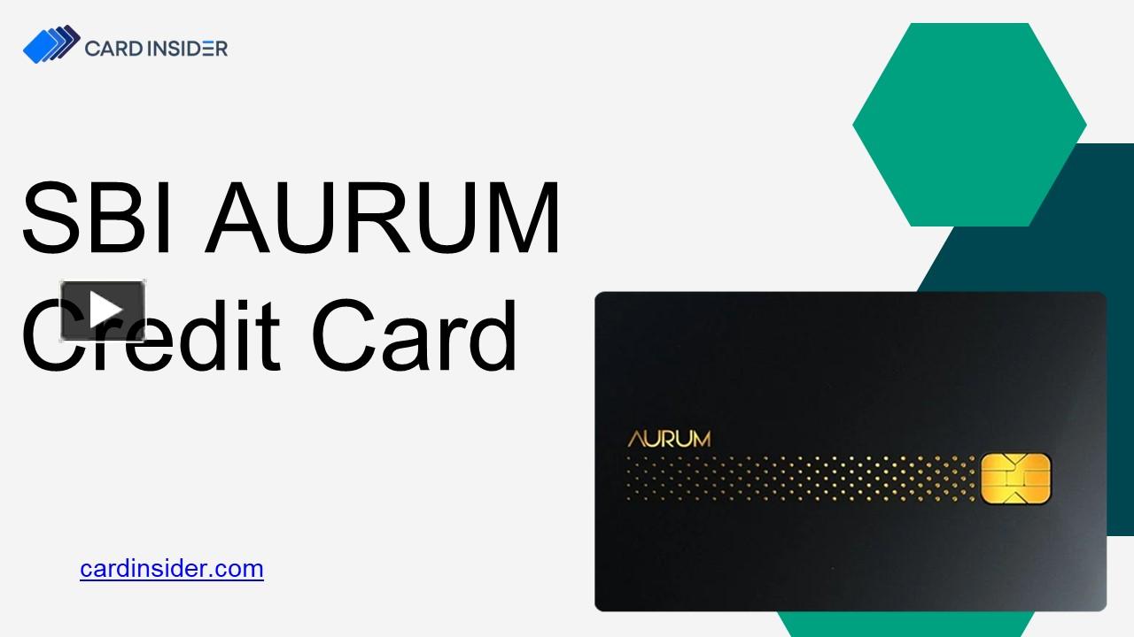SBI AURUM Credit Card presentation | free to download