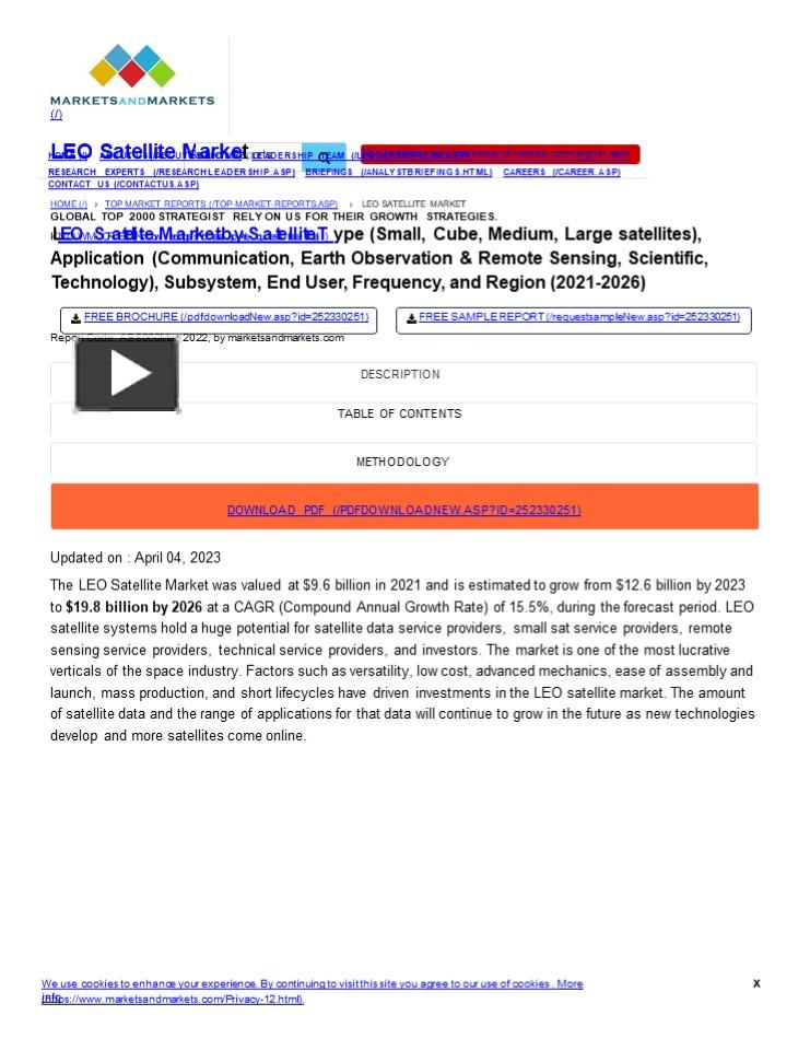 PPT – LEO Satellite Market Size, Share, Trends Analysis & Forecast PowerPoint presentation ...