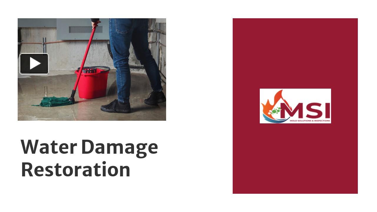PPT – Water Damage Restoration Services At Mold Solutions Inspections PowerPoint presentation ...