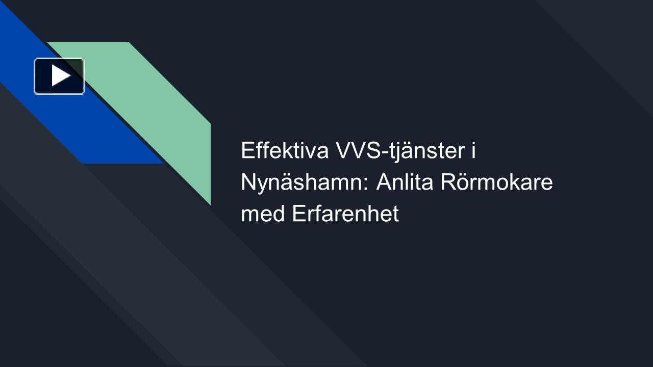 PPT – Säkerhet och Tillit: Rörmokare-Nynäshamn för Bekymmersfria VVS-tjänster PowerPoint ...