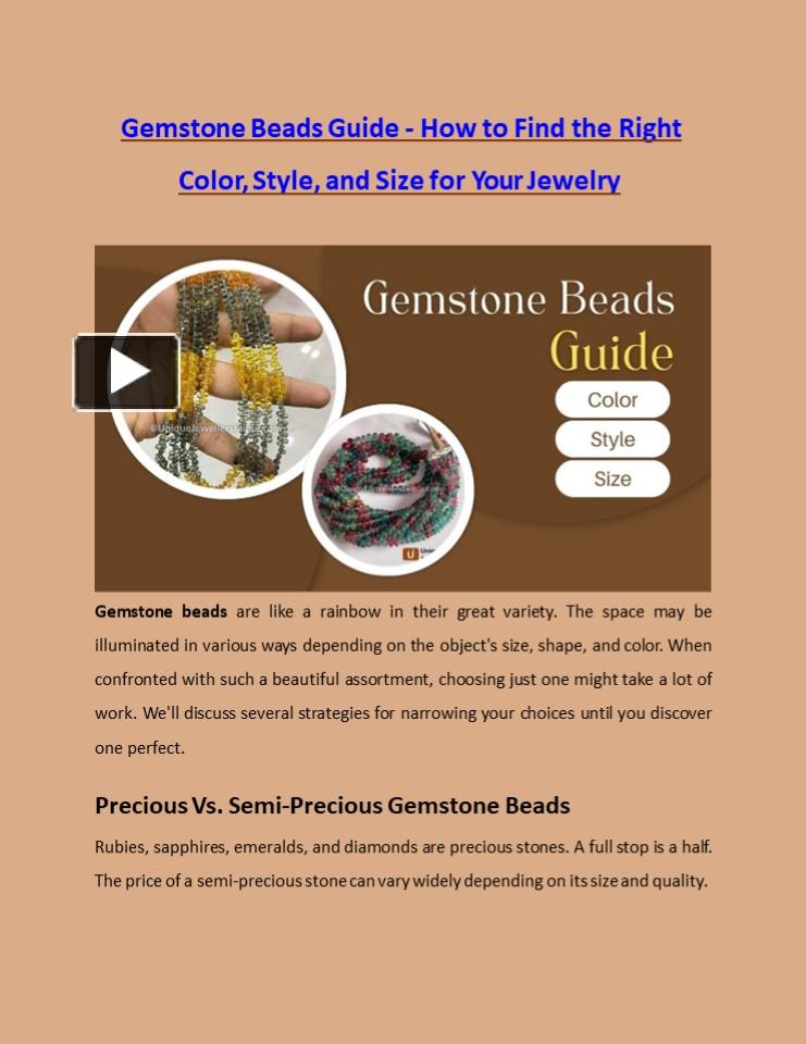 PPT – Gemstone Beads Guide - How to Find the Right Color, Style, and Size for Your Jewelry ...