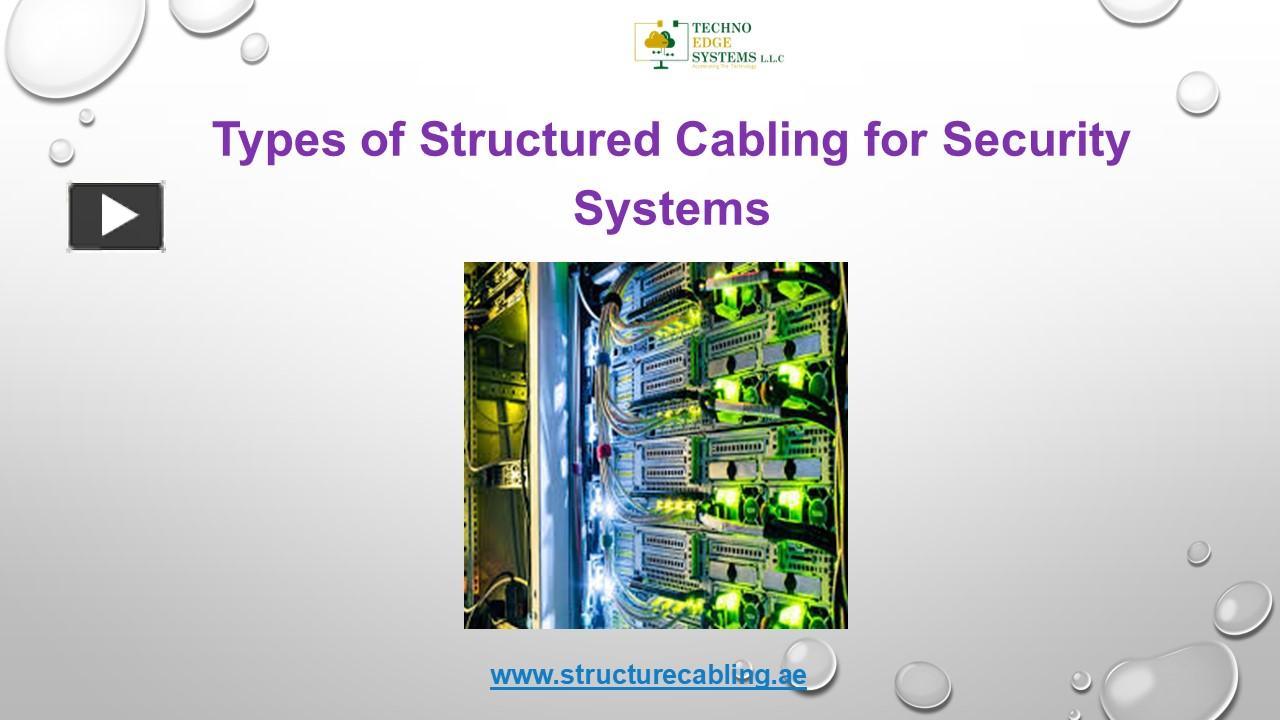 Ppt Types Of Structured Cabling For Security Systems Powerpoint Presentation Free To