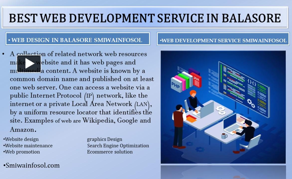 Best Web Design & Development Service in Balasore smiwa infosol presentation | free to download