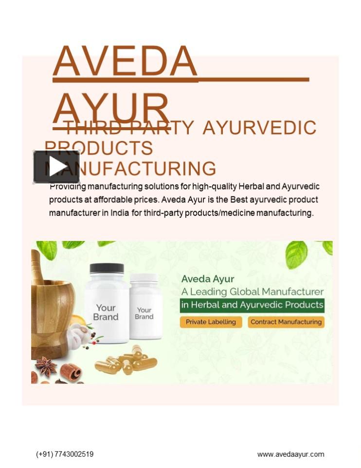 PPT – Ayurvedic Third Party Manufacturing Company in India PowerPoint presentation | free to ...