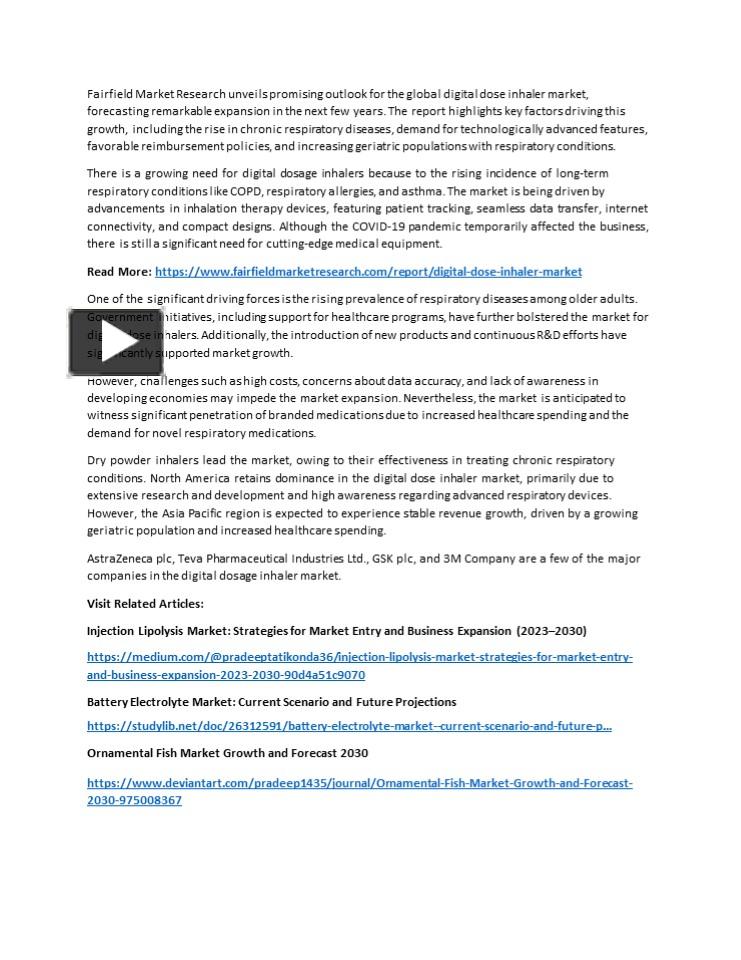 PPT – Advancements in Digital Dose Inhaler Technology: Market Growth and Outlook (2023-2030 ...