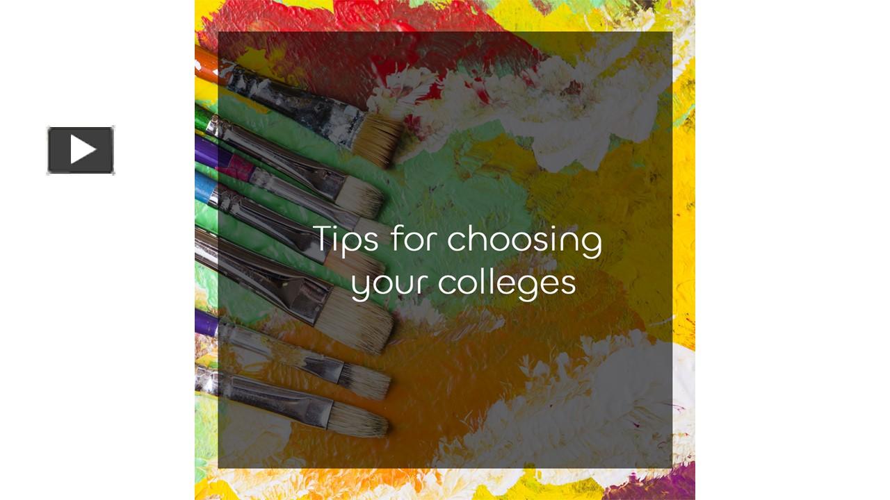 PPT – Tips for Choosing Your Collage | Art Design Course in Ahmedabad ...