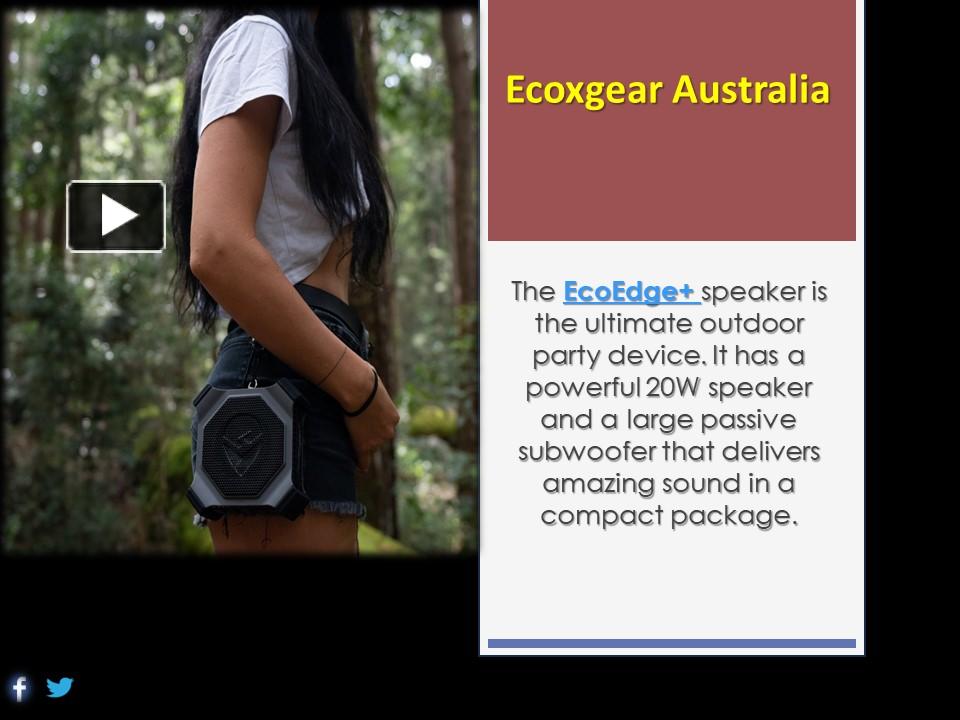 EcoEdge+ Portable Bluetooth Speaker - ECOXGEAR presentation | free to download