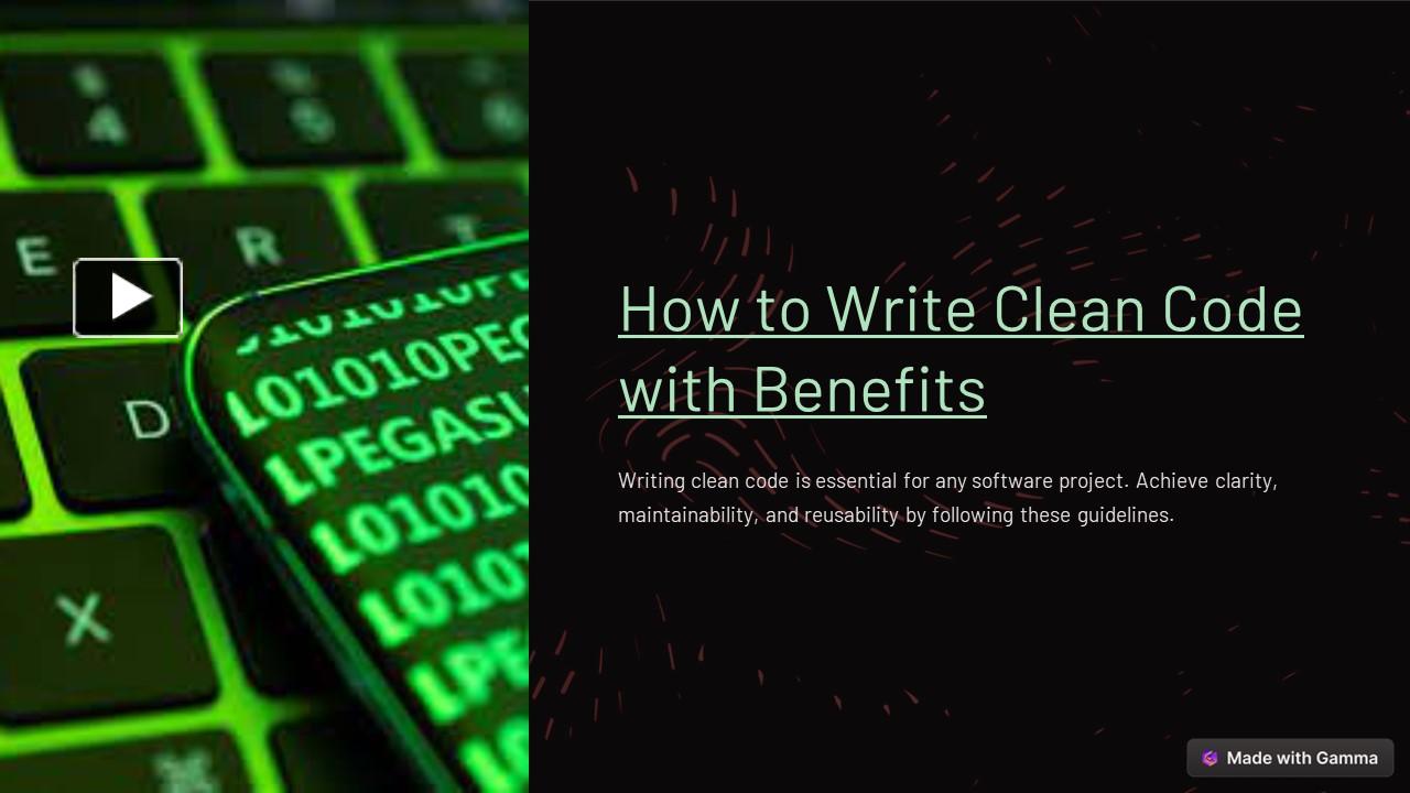 PPT – The art of clean code PowerPoint presentation | free to download - id: 975256-ZGI3M