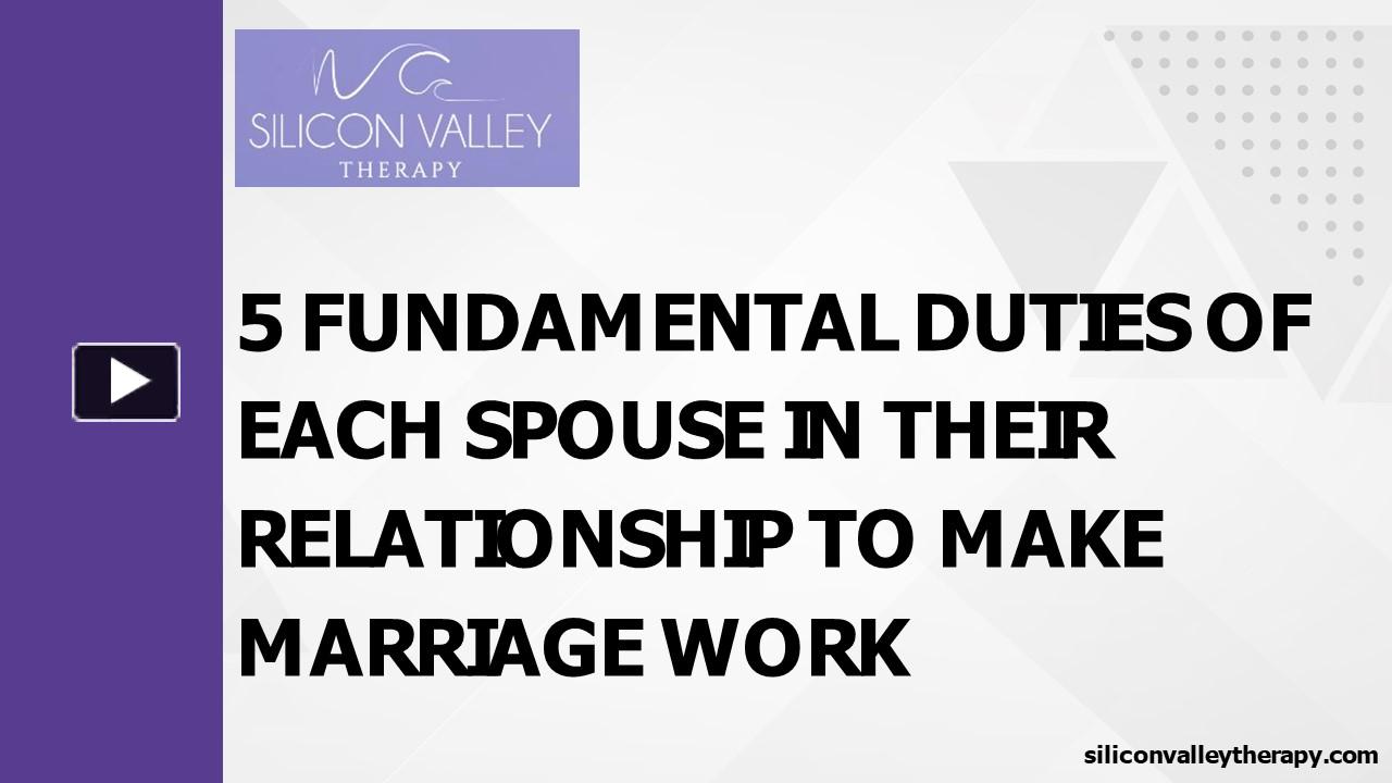 PPT – 5 Fundamental Duties of Each Spouse in their Relationship to Make ...