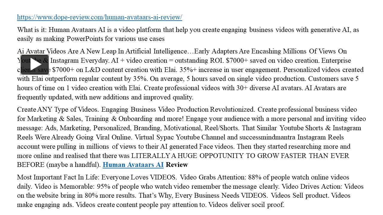 PPT – Human Avataars AI Review PowerPoint presentation | free to download - id: 9754fd-YzNkZ