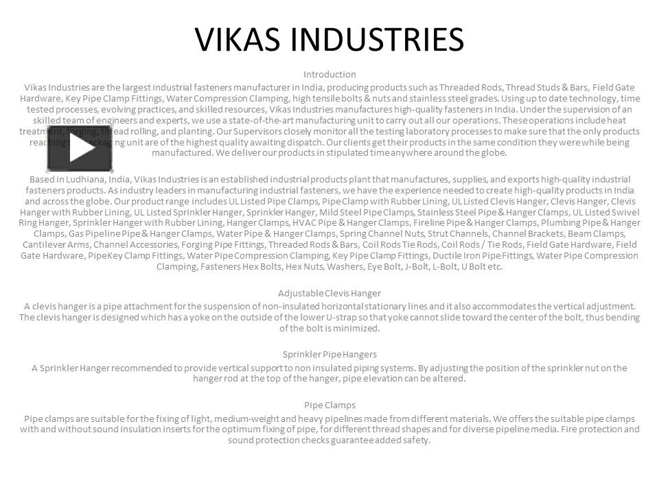 PPT – VIKAS INDUSTRIES PowerPoint presentation | free to download - id: 9755bc-MWVlN