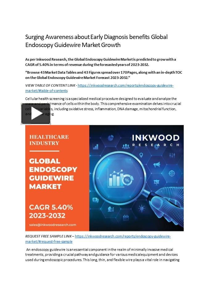 PPT – Surging Awareness About Early Diagnosis Benefits Global Endoscopy Guidewire Market Growth ...