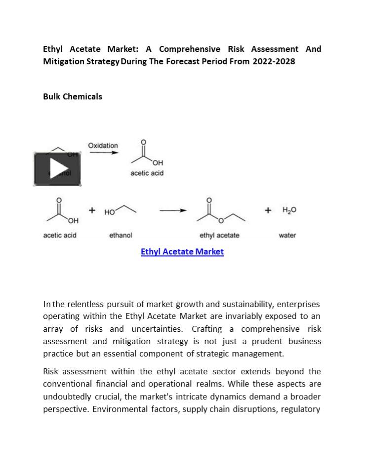 PPT – Ethyl Acetate Market PowerPoint presentation | free to download - id: 9756e1-YTQzZ