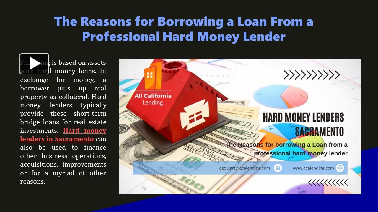The Reasons for Borrowing a Loan From a Professional Hard Money Lender ...