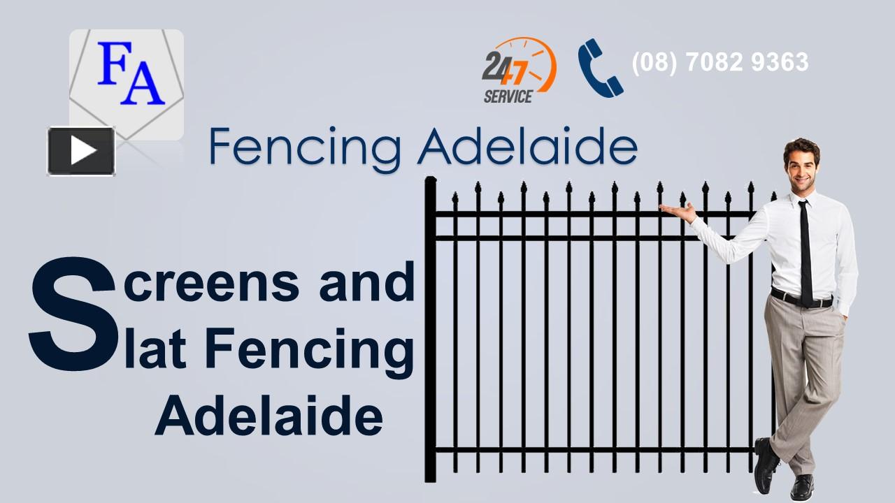 Screens and Slat Fencing Adelaide presentation | free to download