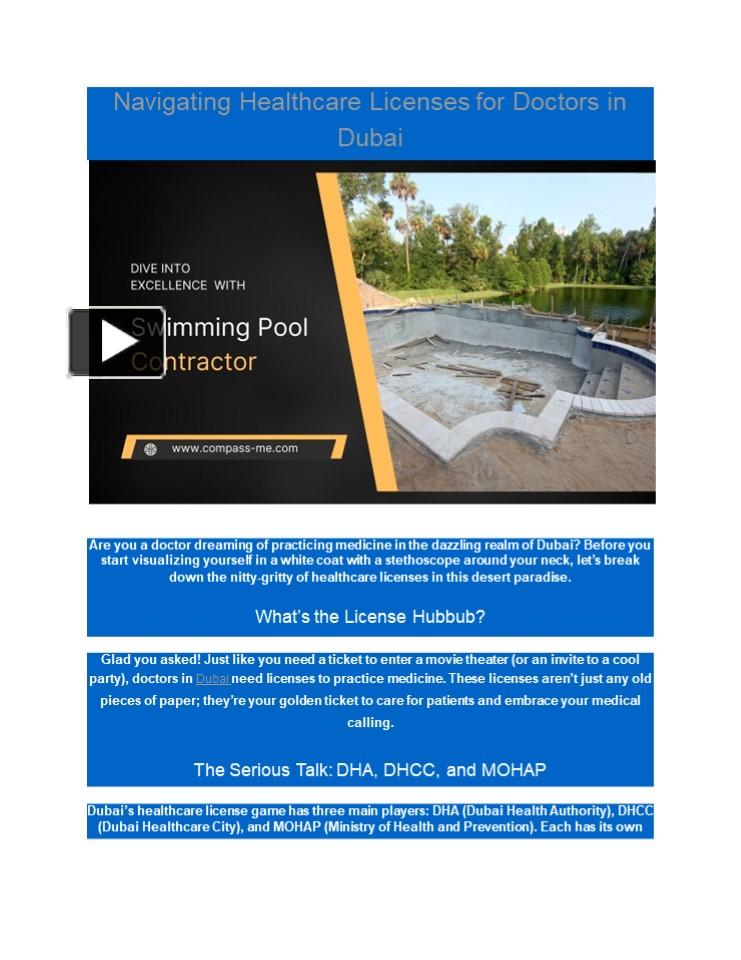 PPT – Navigating Healthcare Licenses for Doctors in Dubai PowerPoint ...