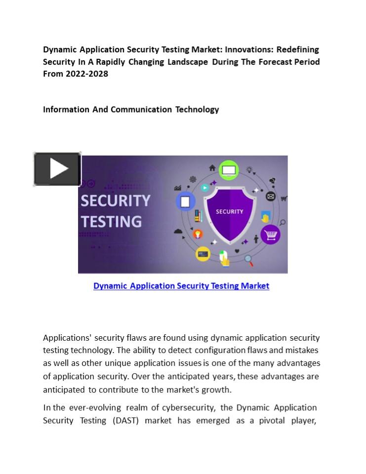 Ppt Dynamic Application Security Testing Market Powerpoint